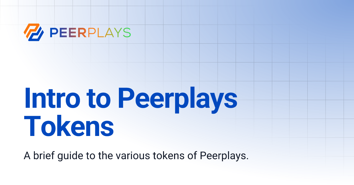 Intro to Peerplays Tokens | Peerplays Community Docs