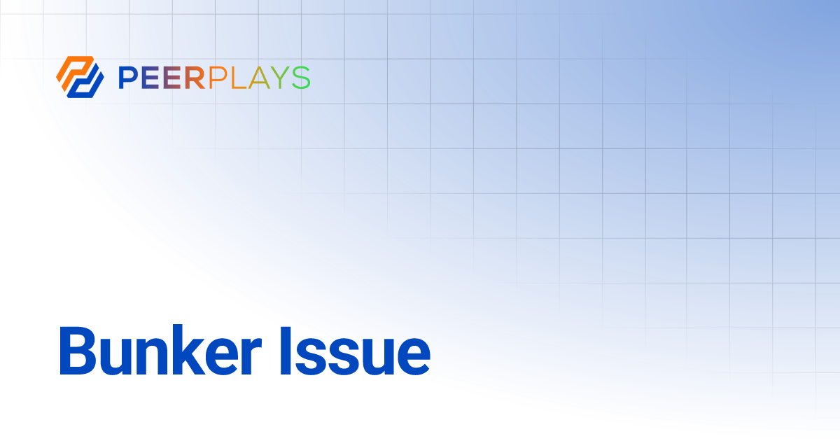 Bunker Issue | Peerplays Community Docs